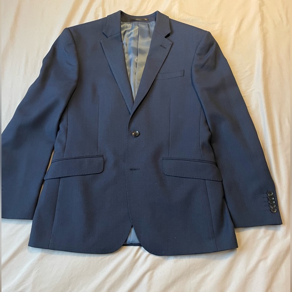 T.M.Lewin | Suits & Blazers | Tm Lewin Blue Pure Merino Wool Suit Pants ...